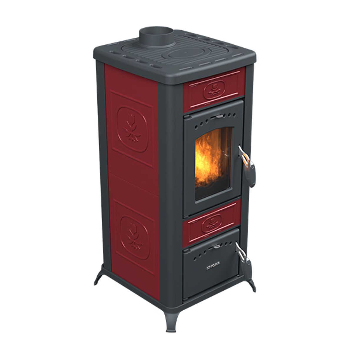 Vedovn Alice 480 AZ med kokeplate, hvit - Byggmere.no